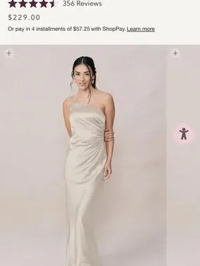 Revelry | Dresses | Revelry Jade Satin Soft Champagne Bridesmaid Dress ...